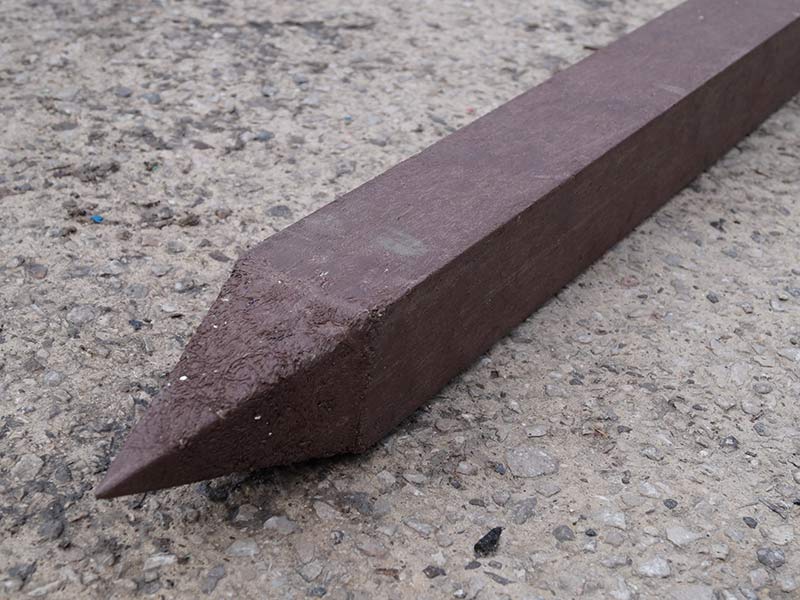 Recycled Mixed Plastic Square Post with Point 70mm x 70mm Education